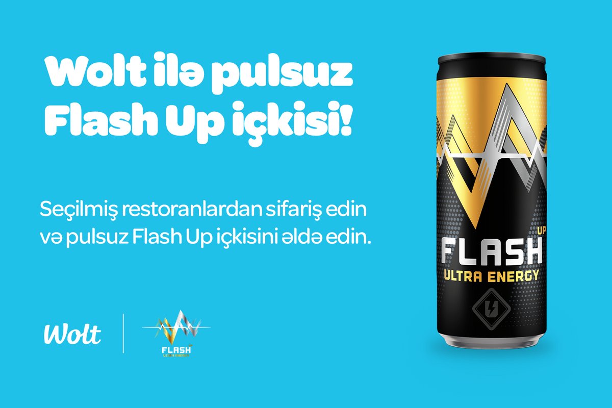 Free Flash Up Ultra Energy drink with Wolt | Wolt